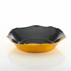 LUNARES Ruffled Graphite Bowl