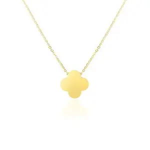 THE LOVERY Clover Pendant Necklace - Gold
