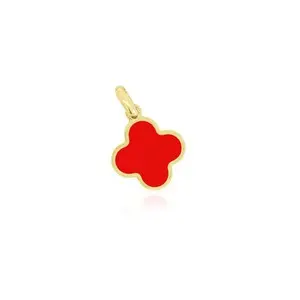 THE LOVERY FINE JEWELRY Clover Charm - Coral