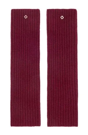 Maje Wool And Cashmere Mittens - Burgundy