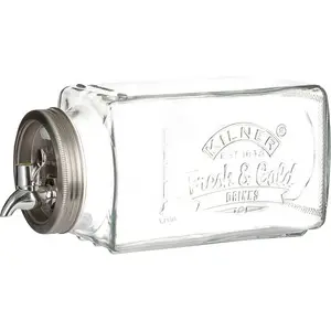 KILNER Glass Beverage Fridge Dispenser - Clear