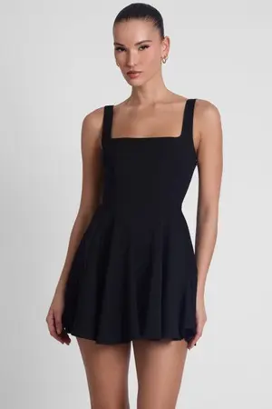 LEAU Sloane Square Neck Corset Mini Dress