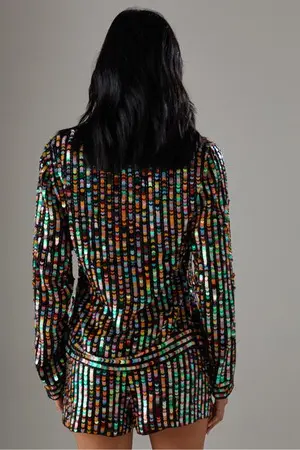 WAREHOUSE Premium Hand Embellished Sequin Jacket
