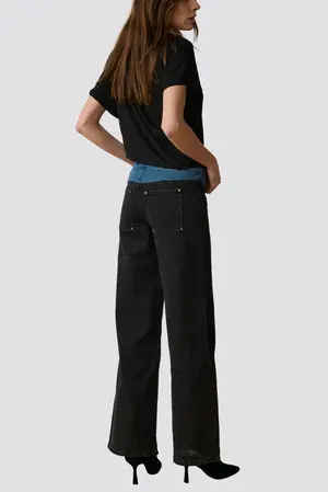 TT STUDIOS Ava Contrast Wide Leg Jean