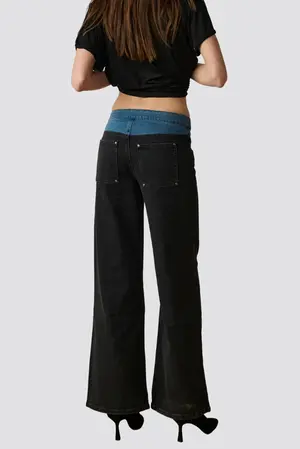 TT STUDIOS Ava Contrast Wide Leg Jean