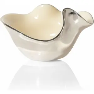 LUNARES Ruffled Bowl - Oyster