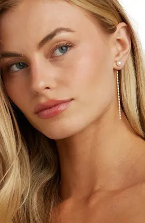 UNTAMED PETALS Ventana Crystal Chain Earrings