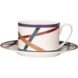 Missoni Nastri Set Of 6 Tea Cups & Saucers - Multicoloured