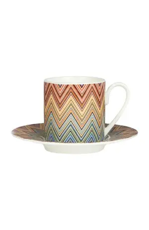 Missoni Jarris Set Of 2 Coffee Cups & Saucers Red