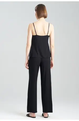 Natori Feathers Essentials Lenzing Ecovero Viscose Lace Cami Pj - Black
