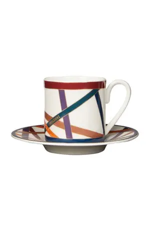 Missoni Nastri Set Of 6 Coffee Cups & Saucers - Multicoloured