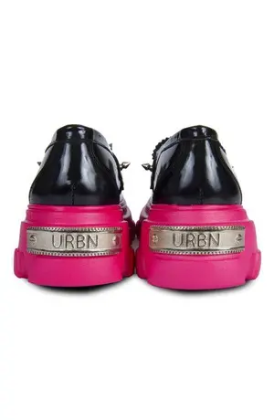 URBNKICKS Glam Studded Leather Loafers
