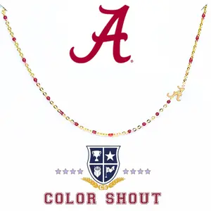 COLOR SHOUT University Of Alabama Side Necklace - Yellow Gold