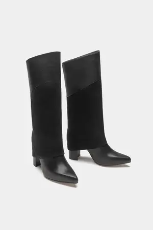 DANTE Leather Tall Overlay Boots
