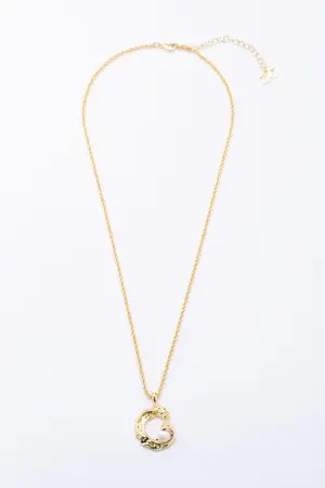 CLASSICHARMS Nicole Molten C Hoop Pendant Necklace