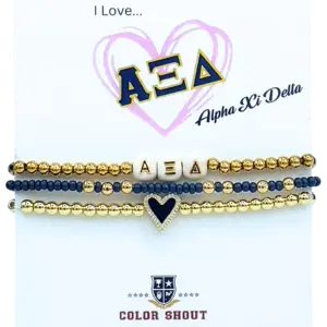 Color Shout Heart Shaped Bracelets