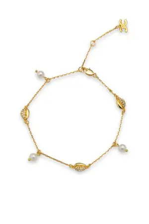 CLASSICHARMS Lucia Shell Whisper Anklet - Gold