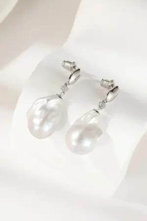 CLASSICHARMS Freshwater Baroque Pearl Drop Earrings