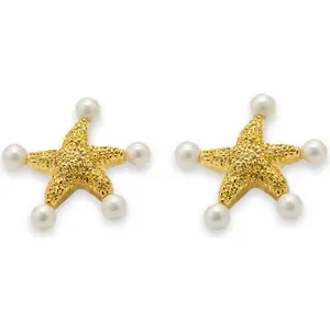 CLASSICHARMS Lila Starfish Stud Earrings - Gold
