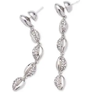 CLASSICHARMS Lucia Cascade Pavé Shell Drop Earrings - Silver