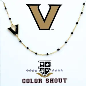 COLOR SHOUT Vanderbilt Side Necklace - Yellow Gold