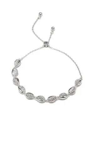 CLASSICHARMS Lucia Shell Charm Bolo Bracelet - Silver