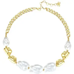 CLASSICHARMS Baroque Pearl Statement Necklace