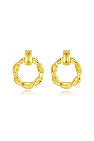 CLASSICHARMS Léa Twisted Hoop Earrings - Gold
