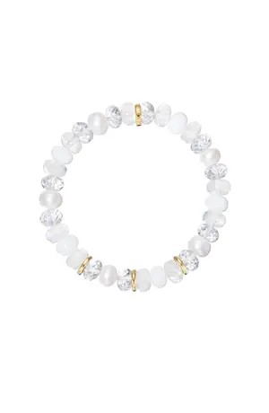Sheryl Lowe Gemstone Beaded Bracelet With Yellow Gold Rondelles