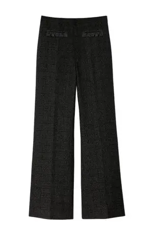 Sandro Tweed Suit Trousers - Black