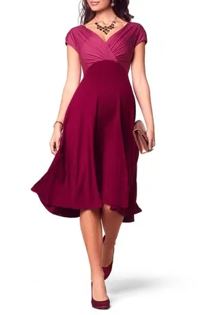 TIFFANY ROSE MATERNITY Alessandra Jersey Dress - Rosey Red