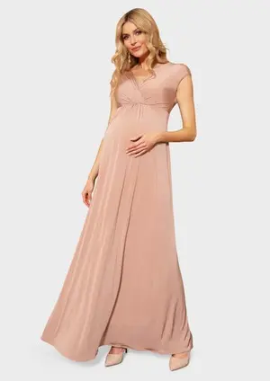 TIFFANY ROSE MATERNITY Francesca Maternity Maxi Dress Blush