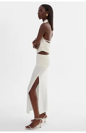 LAMARQUE Lilou Midi Knit Skirt - White