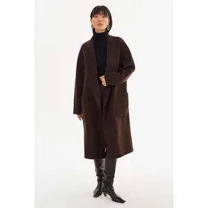 Women's Dark Brown Long Coats