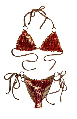 BEACH BUNNY Disco Diva Triangle Bikini Top