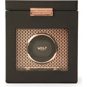 Wolf Axis Single Watch Winder With Storage - Copper
