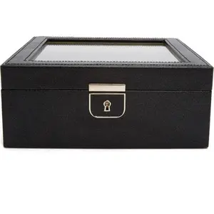 Wolf Palermo 6-piece Watch Box - Black Anthracite