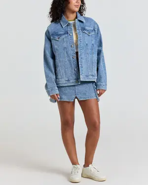 SAMII RYAN Smiley® Oversized Denim Jacket
