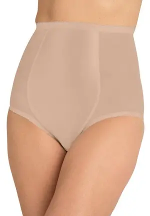 SECRET SOLUTIONS Power Mesh Firm Control Shaping Brief - Nude
