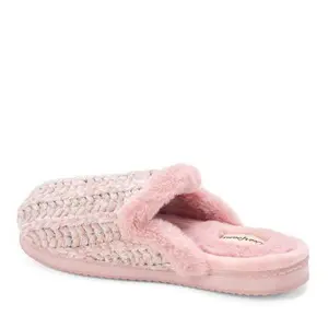 DEARFOAMS Paris Chenille Scuff Slipper - Pale Mauve