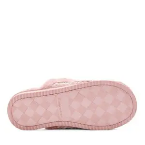 DEARFOAMS Paris Chenille Scuff Slipper - Pale Mauve