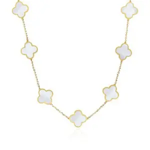 THE LOVERY FINE JEWELRY Large Clover Necklace - Mother Of Pearl