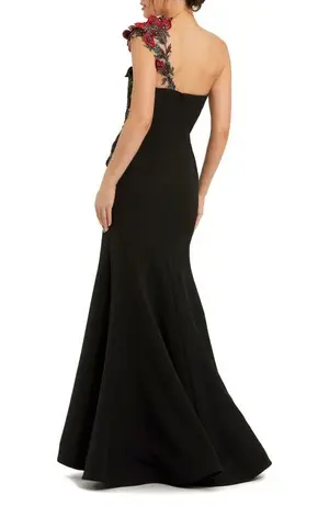 Mac Duggal Embroidered Mermaid Gown