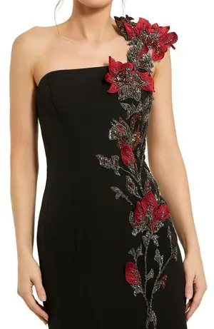 Mac Duggal Embroidered Mermaid Gown