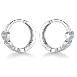 DONATELLO GIAN Heart Huggie Earrings