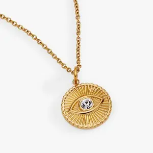ALEX AND ANI Evil Eye Pendant Necklace - Gold