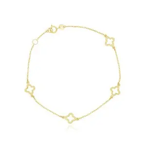 THE LOVERY FINE JEWELRY Open Clover Bracelet