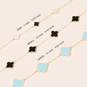 THE LOVERY FINE JEWELRY Clover Link Bracelet - Blue Mixed