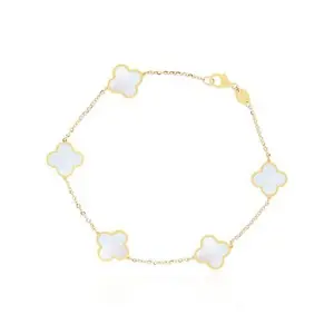 THE LOVERY FINE JEWELRY Clover Bracelet - Mother Of Pearl