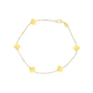 THE LOVERY FINE JEWELRY Mini Clover Bracelet - Gold